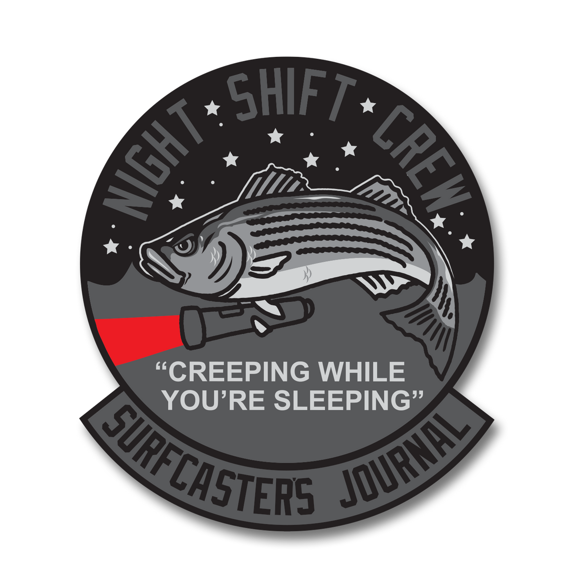 Dark Creeping While You're Sleeping Decal – Surfcaster's Journal Store