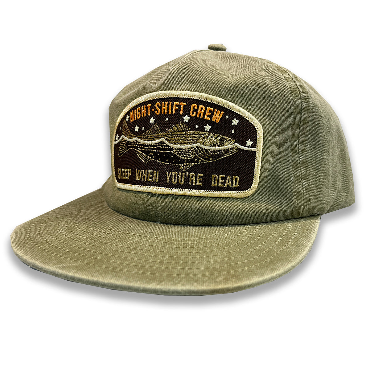 Green Washed Night Shift Hat – Surfcaster's Journal Store